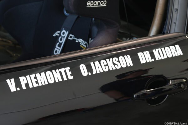 Driver names on car – Jackson Racing